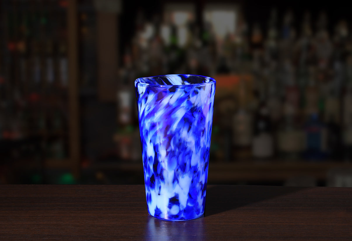 Pint Glass - Blue & Blue – Clink Glassworks